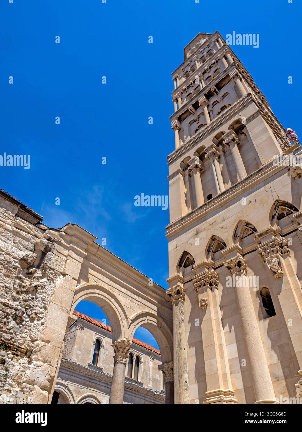The bell tower on the Cathedral of Saint Domnius, Split Stock Photo - Alamy