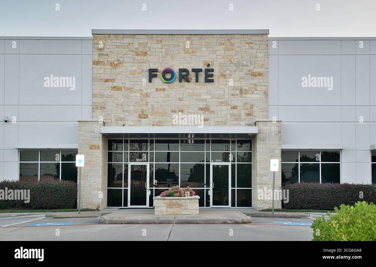 Houston, Texas USA 06-22-2025: Forte audiovisual company business ...