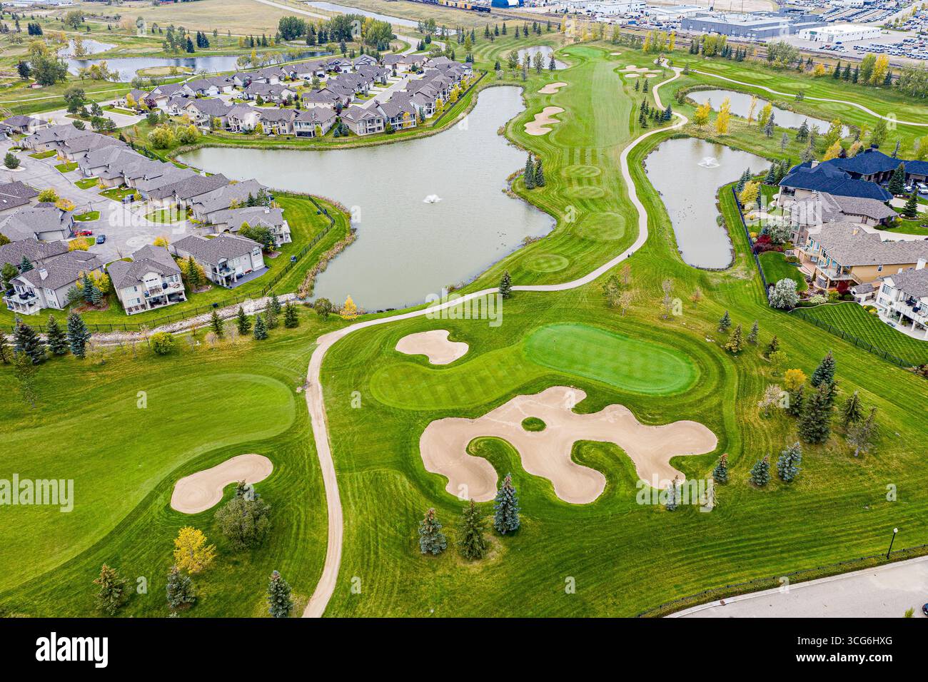Wide aerial shot capturing the entire Willows development, blending ...