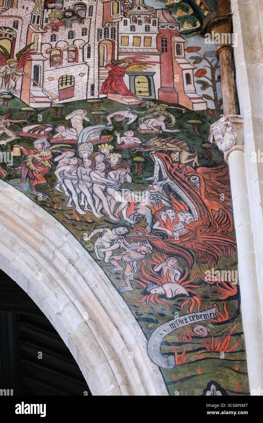 Salisbury, England, U.K. St. Thomas Becket Church, Doom Painting, 15th ...