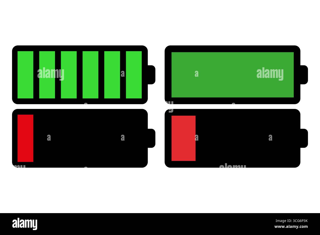 Simple battery icon minimalist Cut Out Stock Images & Pictures - Alamy