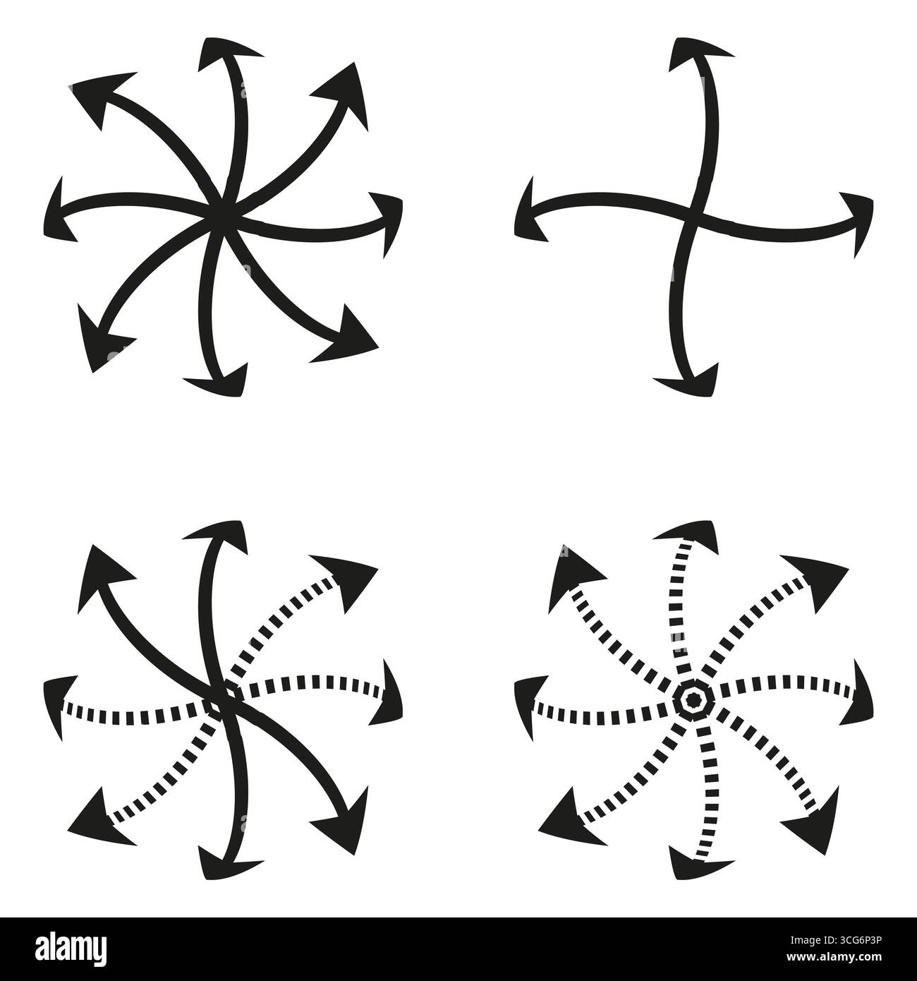 Set of arrows. Directional symbols collection. Vector graphic elements ...
