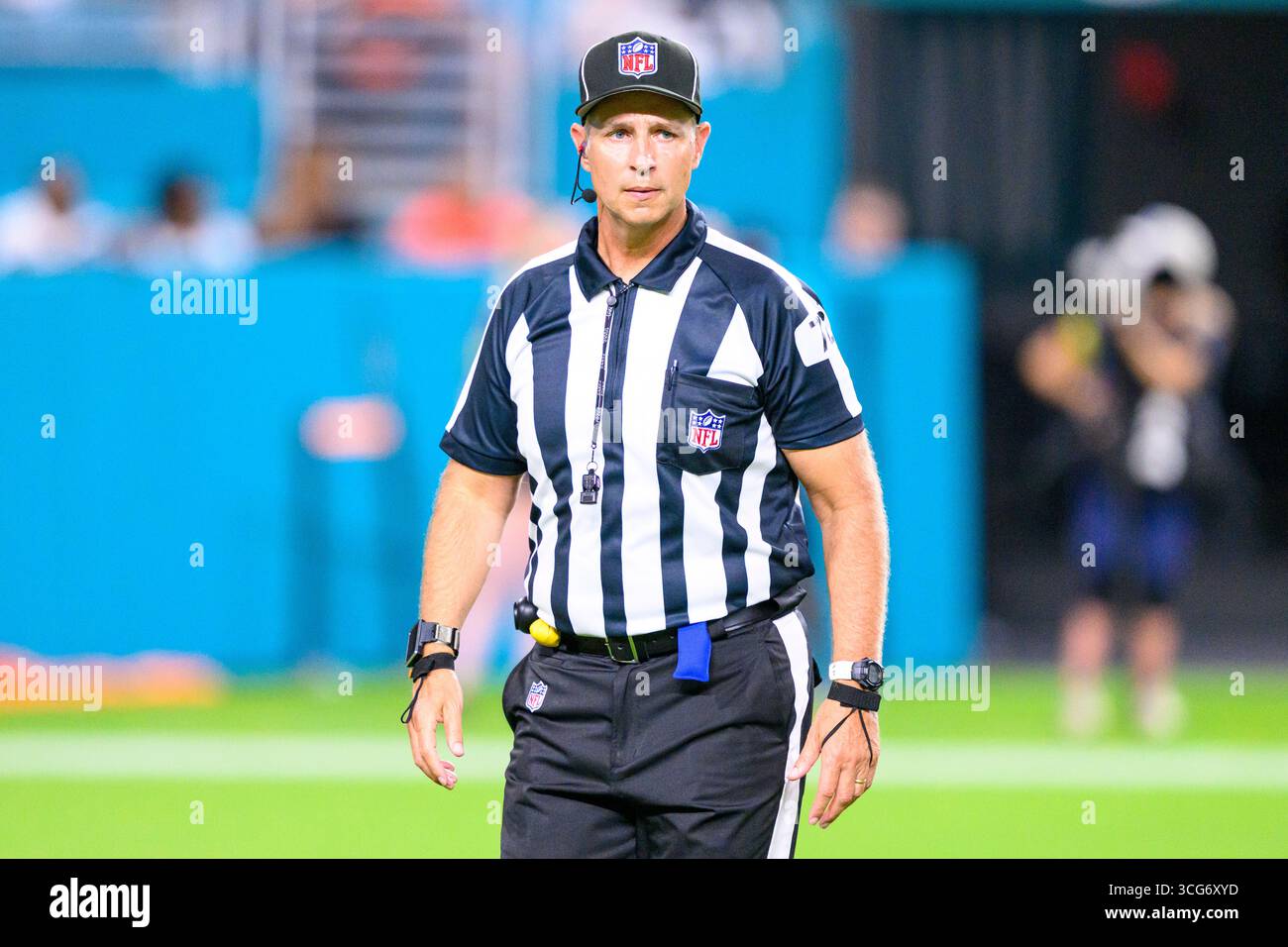 NFL field judge Jason Ledet (72) stands on the field during an NFL ...