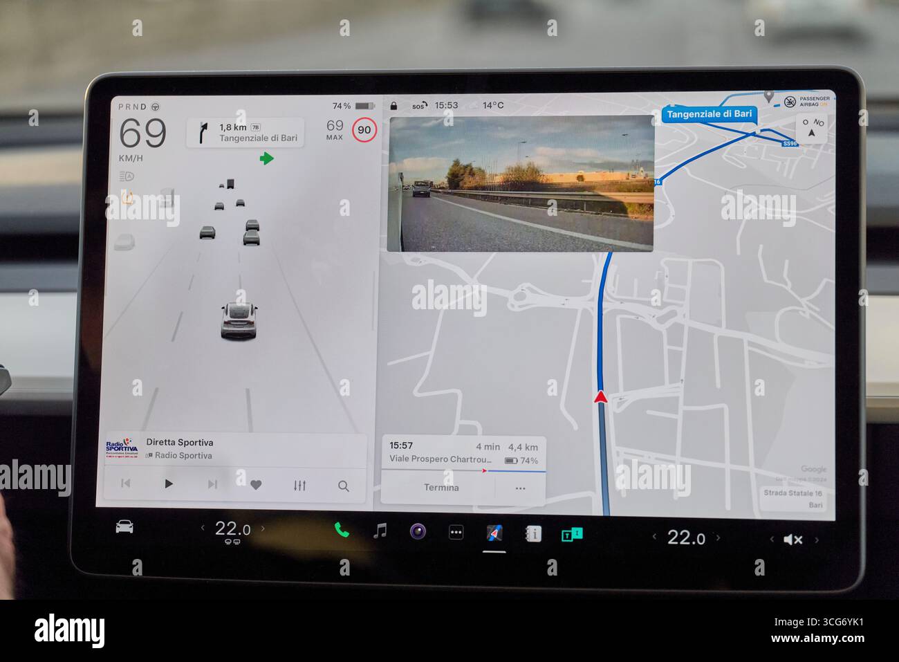 Digital dashboard tesla electric hi-res stock photography and images ...
