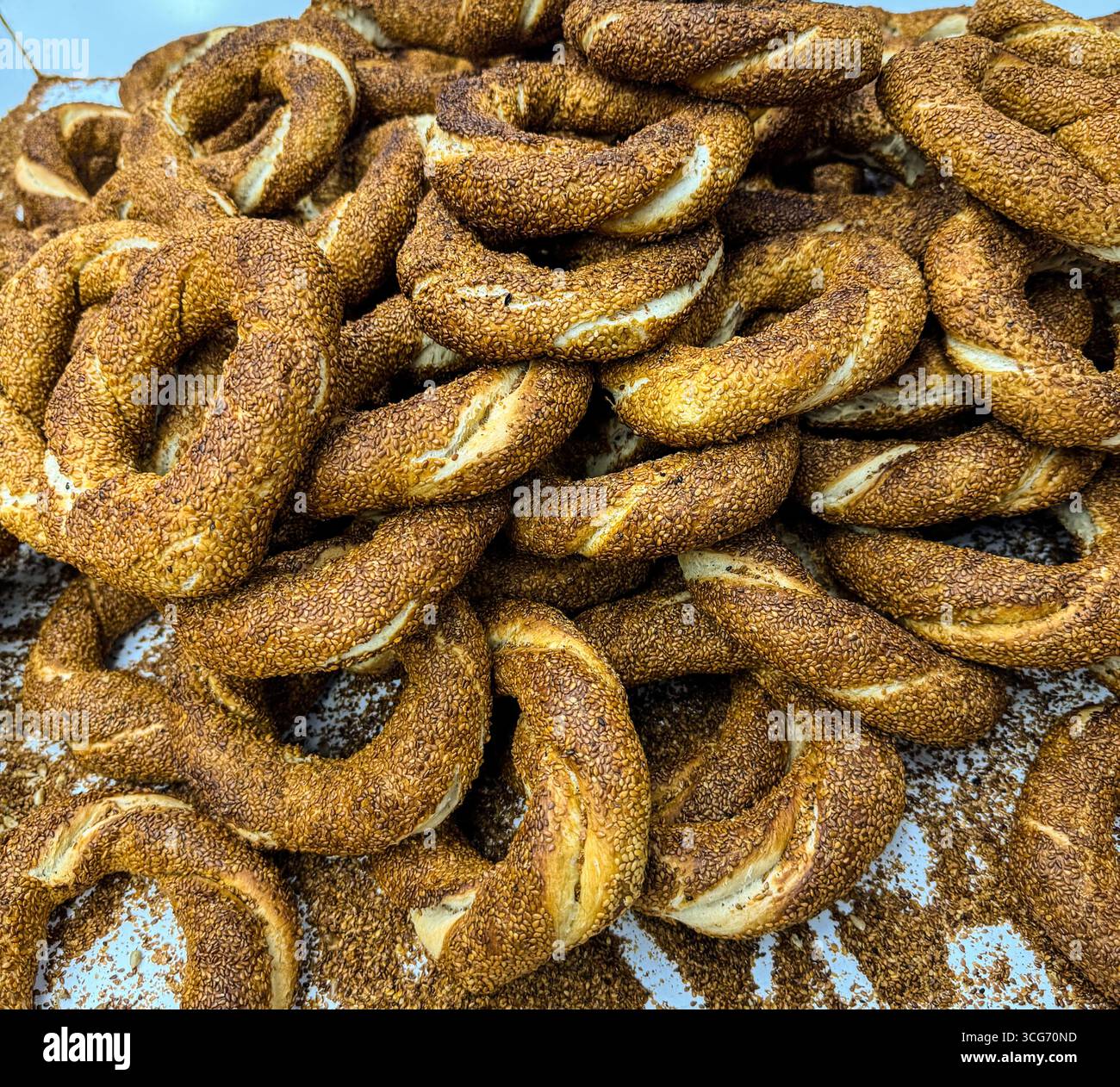 Istanbul, Turkey, Turkiye. Simit, Turkish Sesame Bread Rings Stock ...