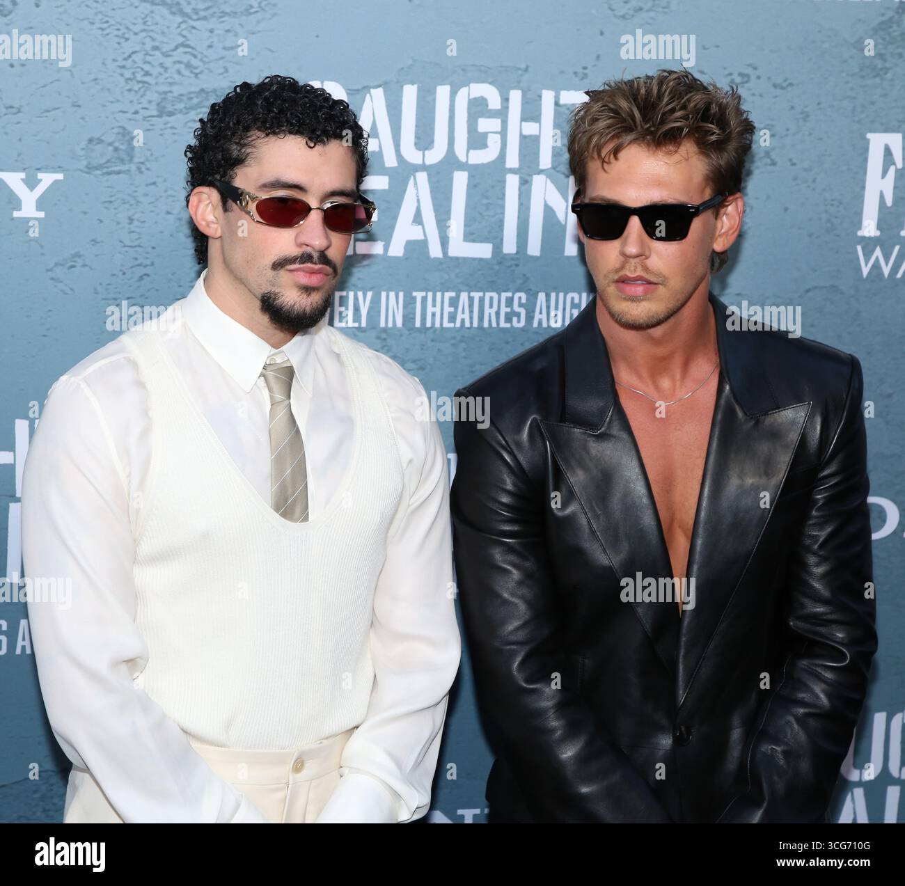 Bad Bunny and Austin Butler attending the 'Caught Stealing' New York ...
