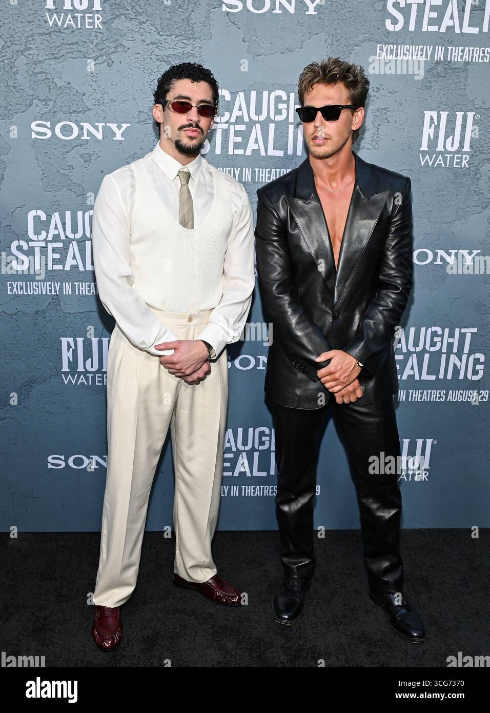 Benito Antonio Martinez Ocasio (aka Bad Bunny), left, and Austin Butler ...