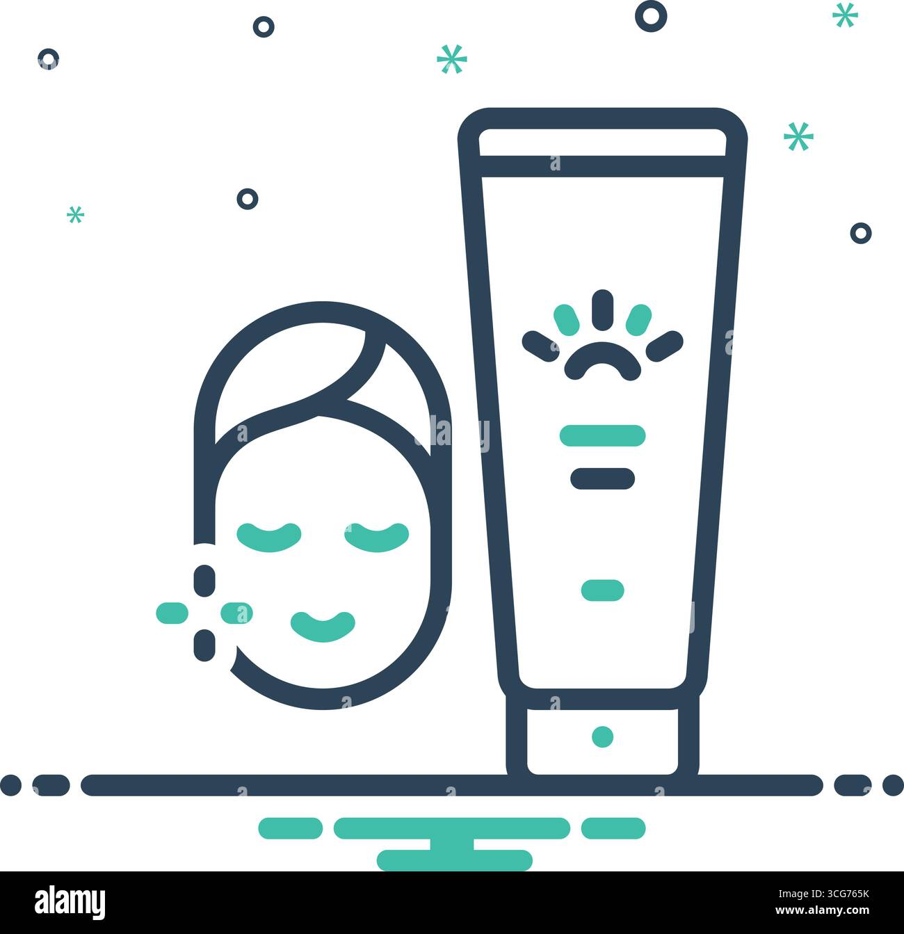 Sunblock face Stock Vector Images - Alamy