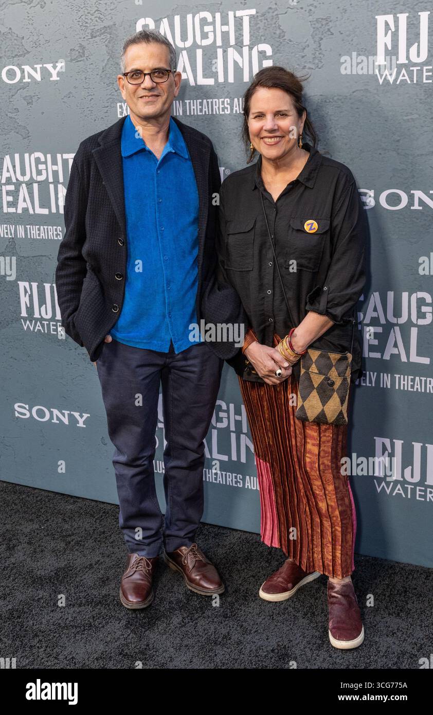 Mark Friedberg (L) attends premiere of Columbia Pictures Caught Stealing at Regal Union Square ...