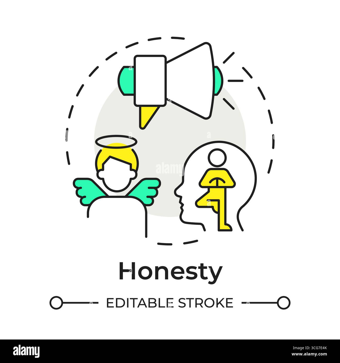 Honesty multi color concept icon Stock Vector Image & Art - Alamy