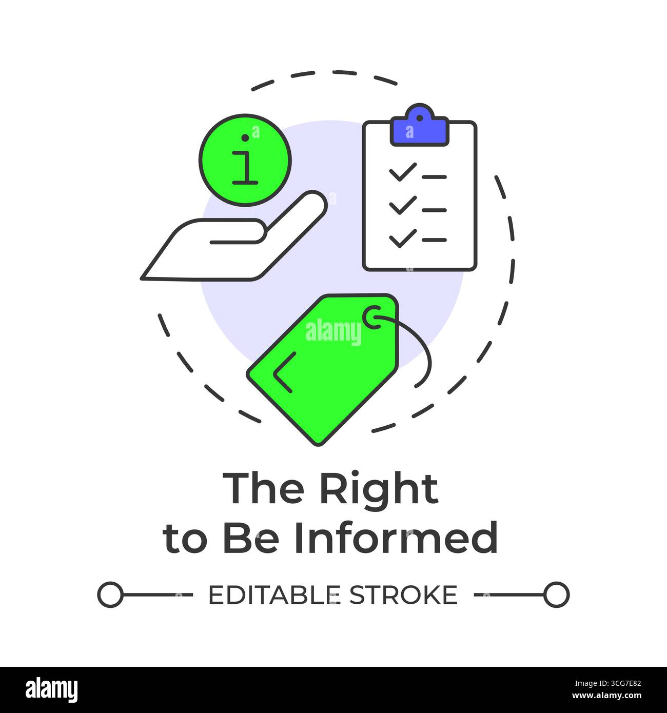 Right to be informed multi color concept icon Stock Vector Image & Art ...