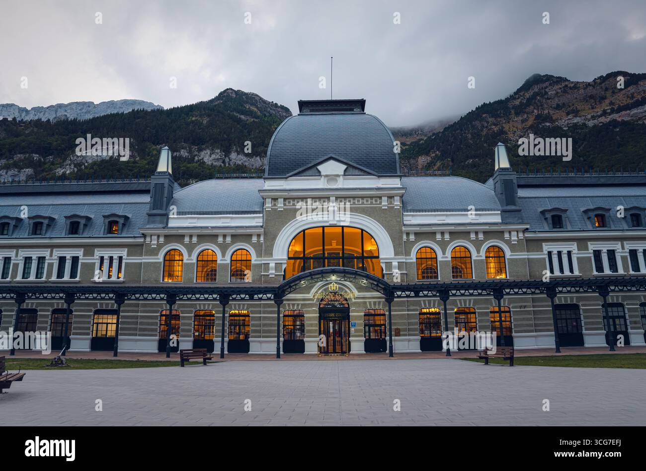 Canfranc Station in Huesca, converted into a luxury hotel Stock Photo ...