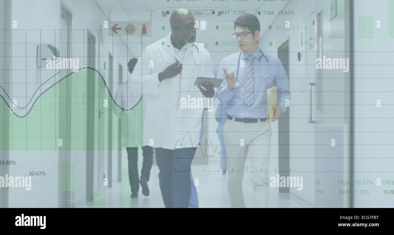 Female doctor walking reviewing hi-res stock photography and images - Alamy