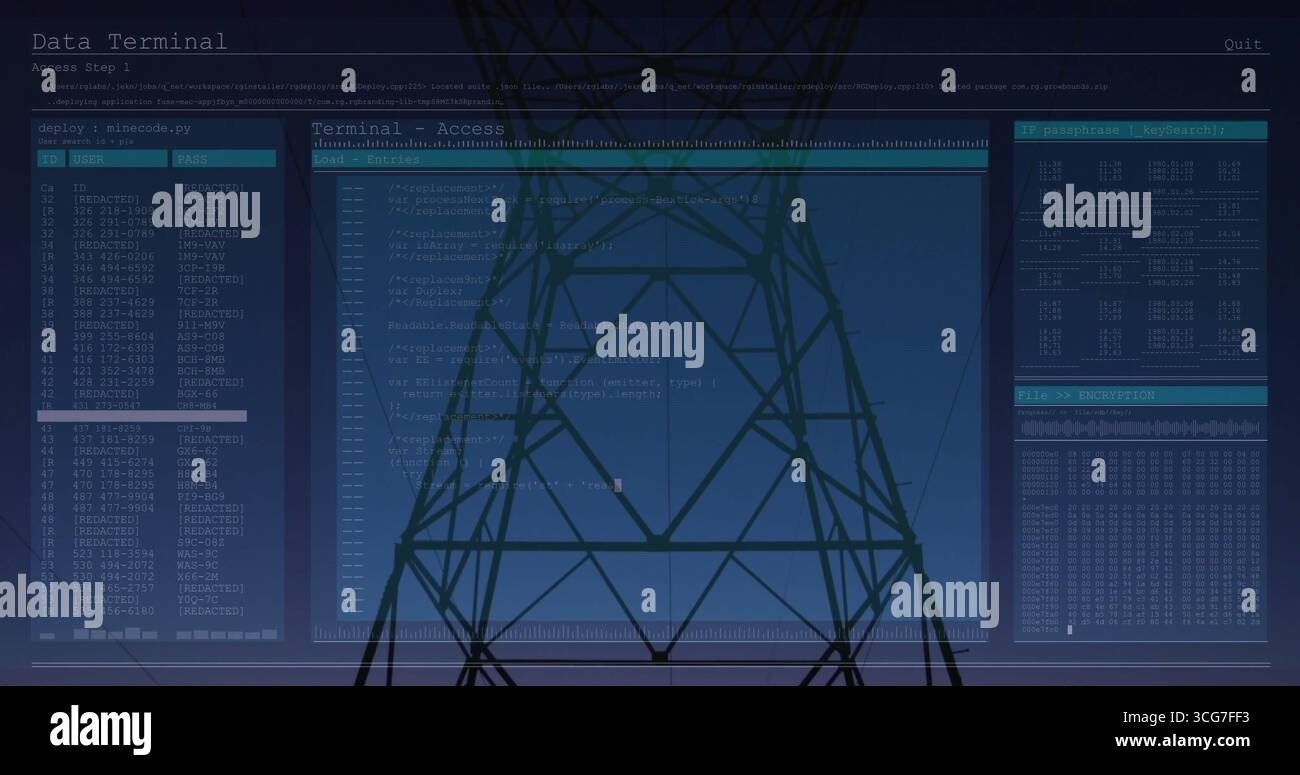 Displaying transmission tower overlaying hi-res stock photography and images - Alamy