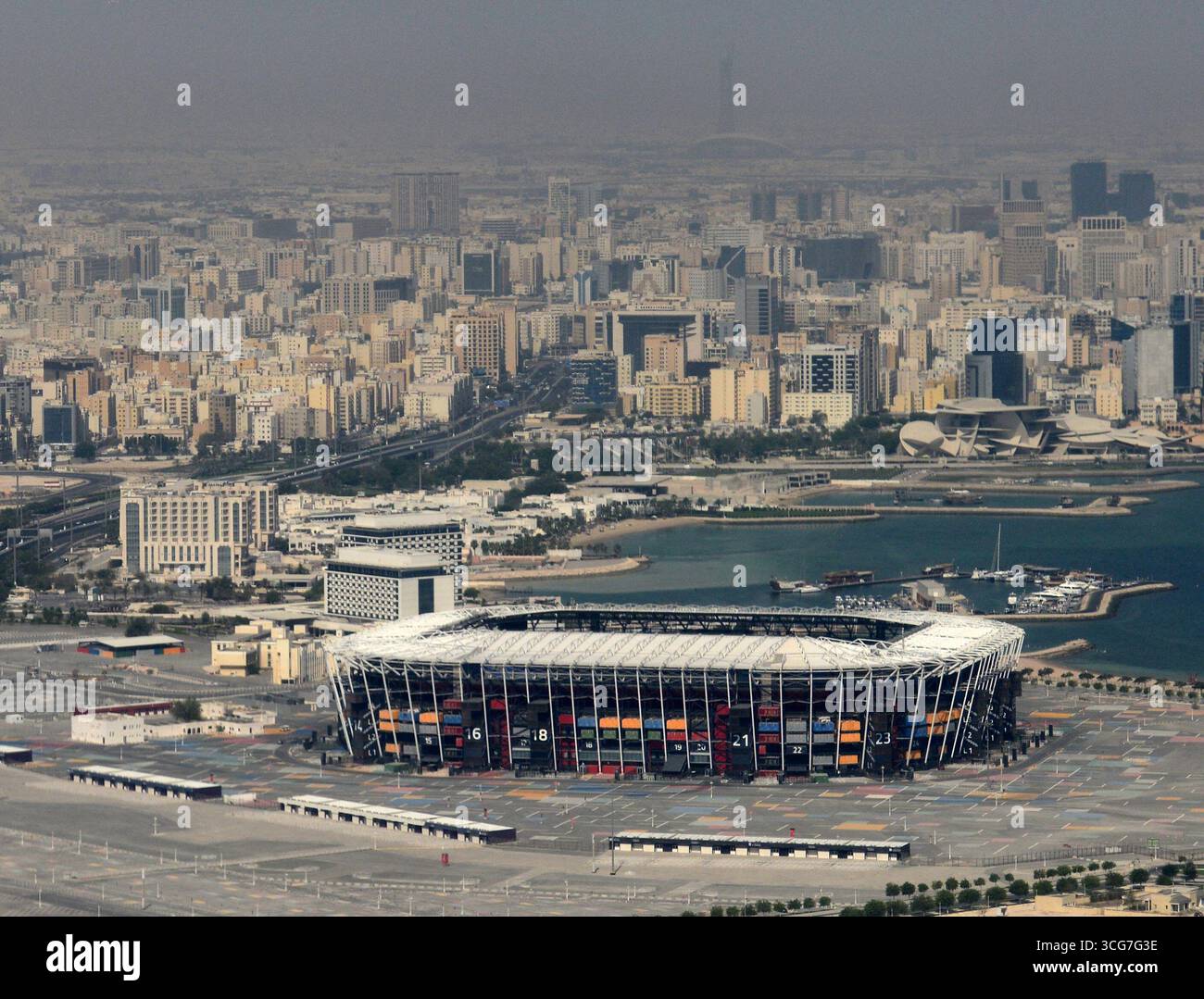 Aerial view of Stadium 974 in Doha, Qatar Stock Photo - Alamy