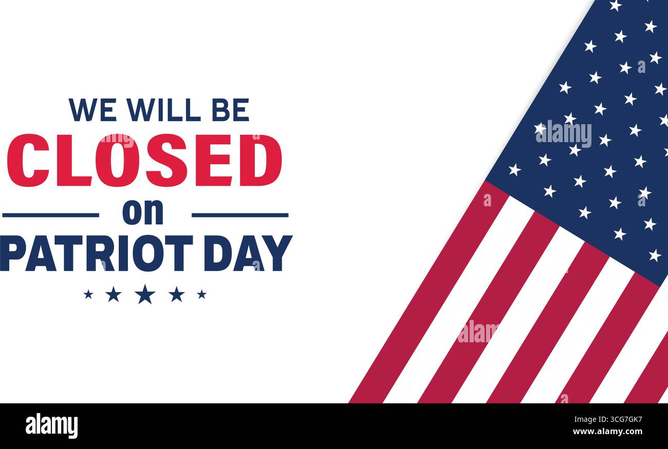USA Patriot Day banner with American flag and lettering. Vector ...