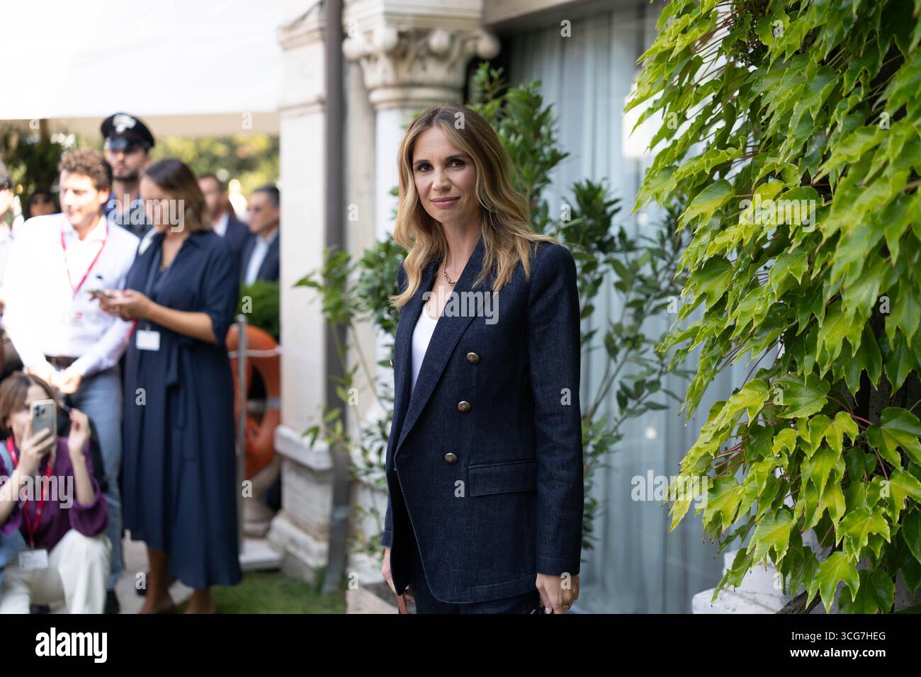 Emanuela Fanelli arrives ahead of the 82nd Venice International Film ...