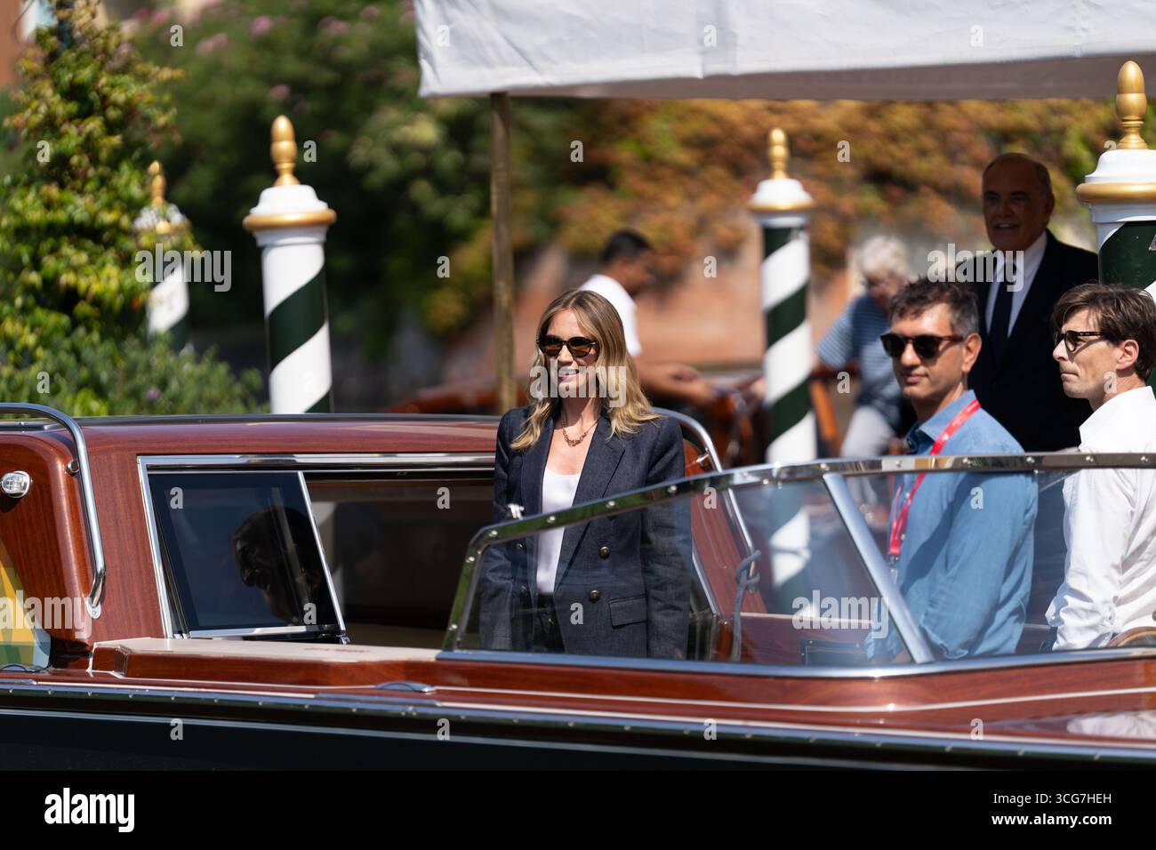 Emanuela Fanelli arrives ahead of the 82nd Venice International Film ...