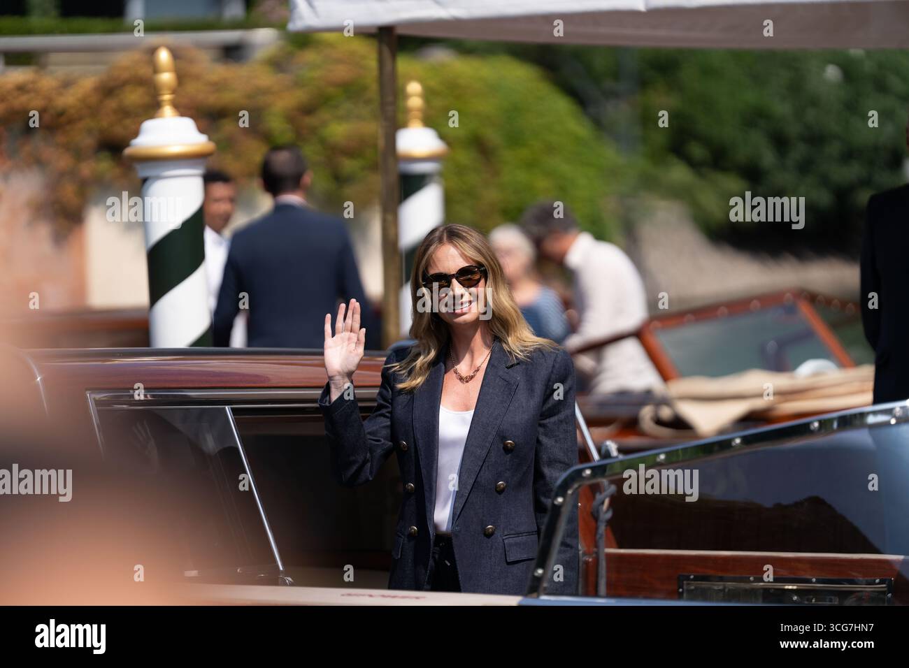 Emanuela Fanelli arrives ahead of the 82nd Venice International Film ...