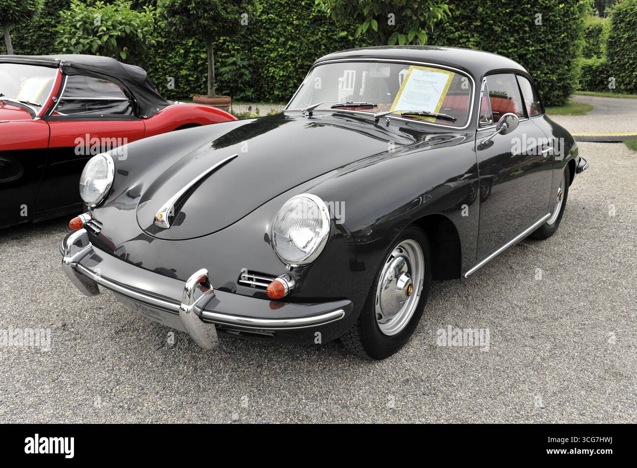 Porsche 356 B Super 90, Classic car, Black historic sports car with ...