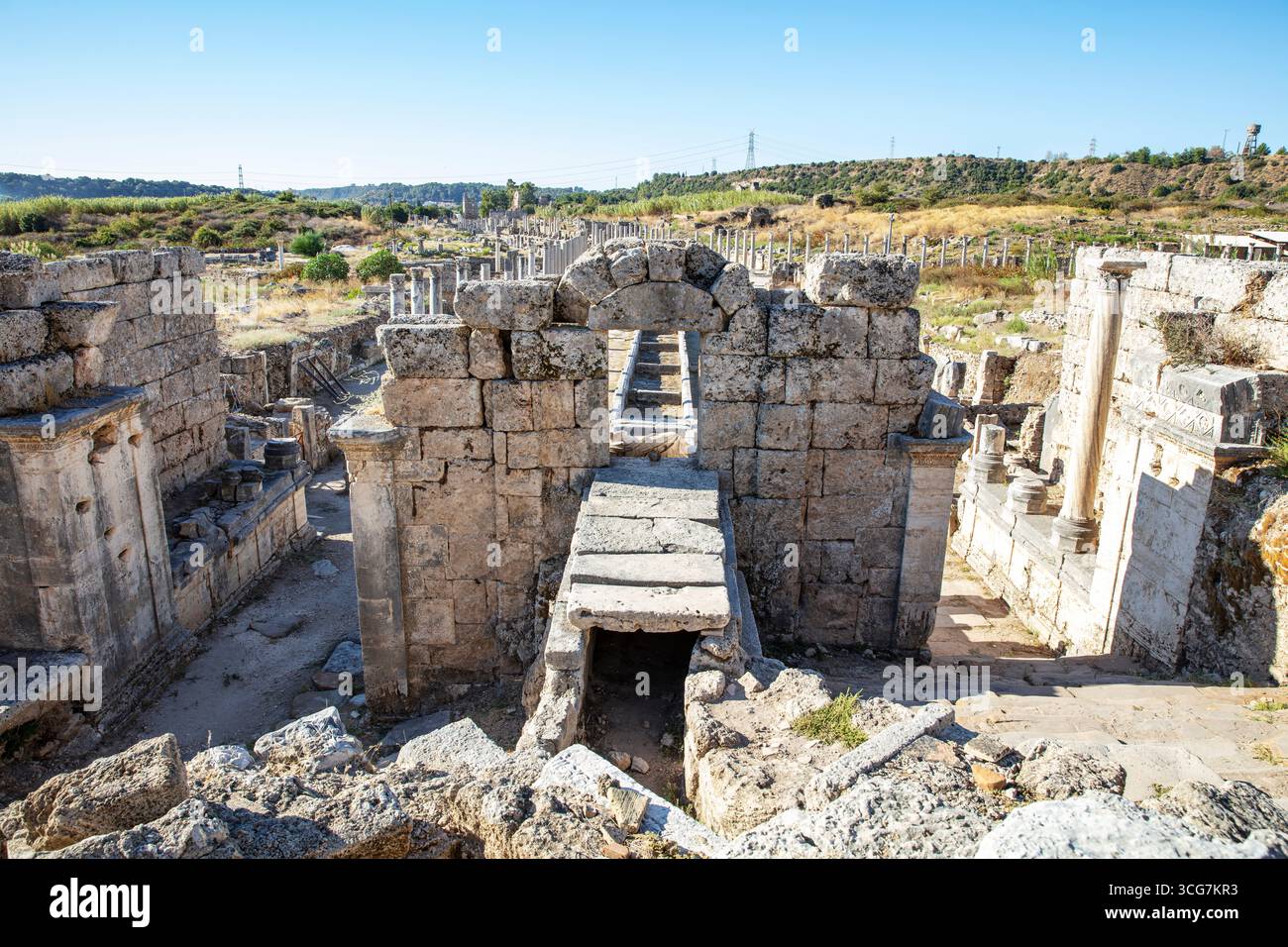 Nymphaeum of Perge. Ruins of ancient Pamphylian city located in Antalya ...