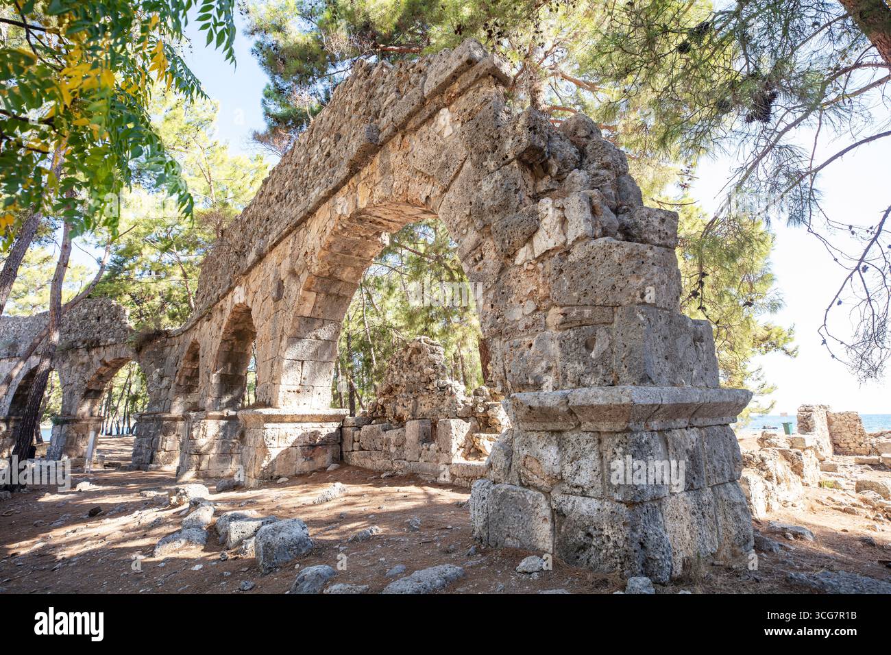 Phaselis ancient city and ruins Antalya Kemer Stock Photo - Alamy