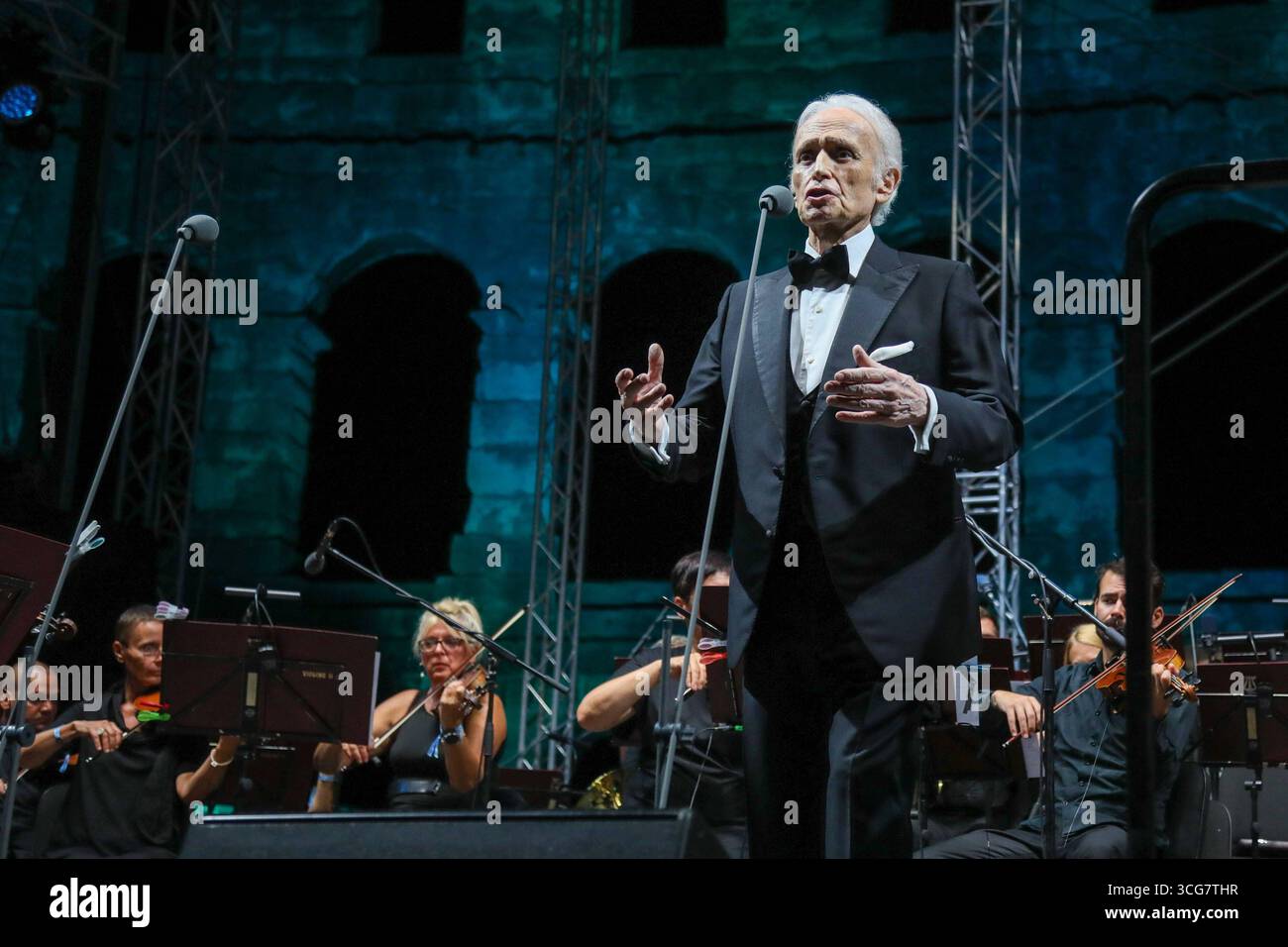 Croatia, Pula, 260825. Concert by Spanish opera singer Jose Carreras ...