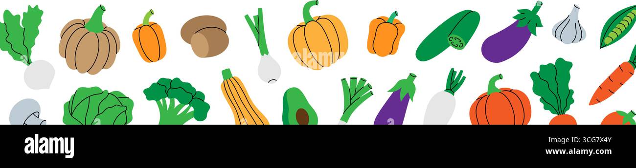 Vegetables banner. Fresh vegetables. Natural vegetarian foods. Organic ...