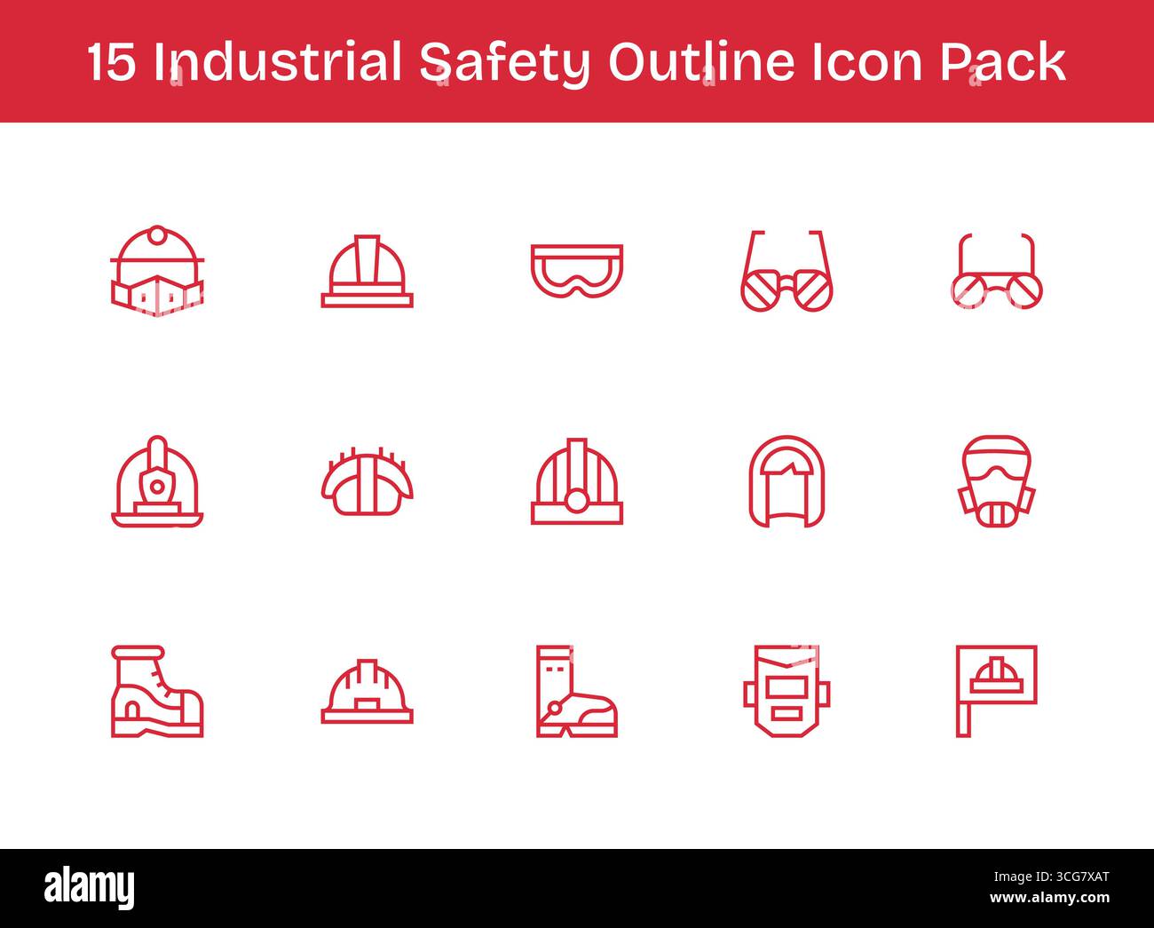 Discover a set of 15 Outline icons crafted for the Industrial Safety ...