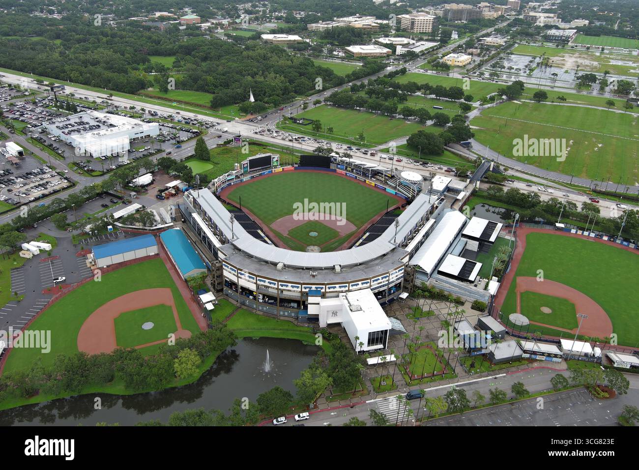A general overall aerial view of George M. Steinbrenner Field, Monday ...