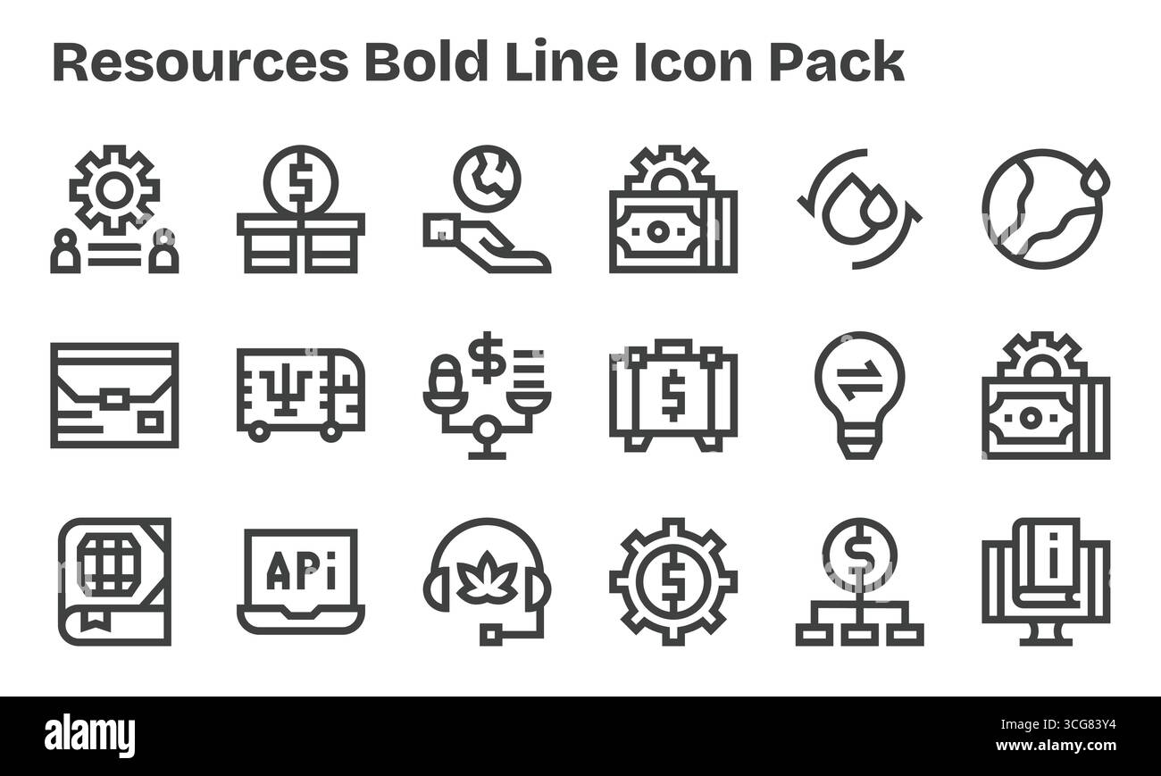 Resource availability vector vectors Black and White Stock Photos ...