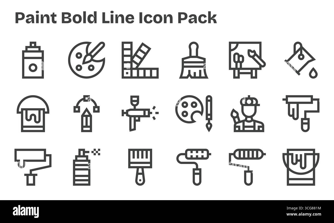 Professionally designed 18 icons in Bold Line style, capturing the ...