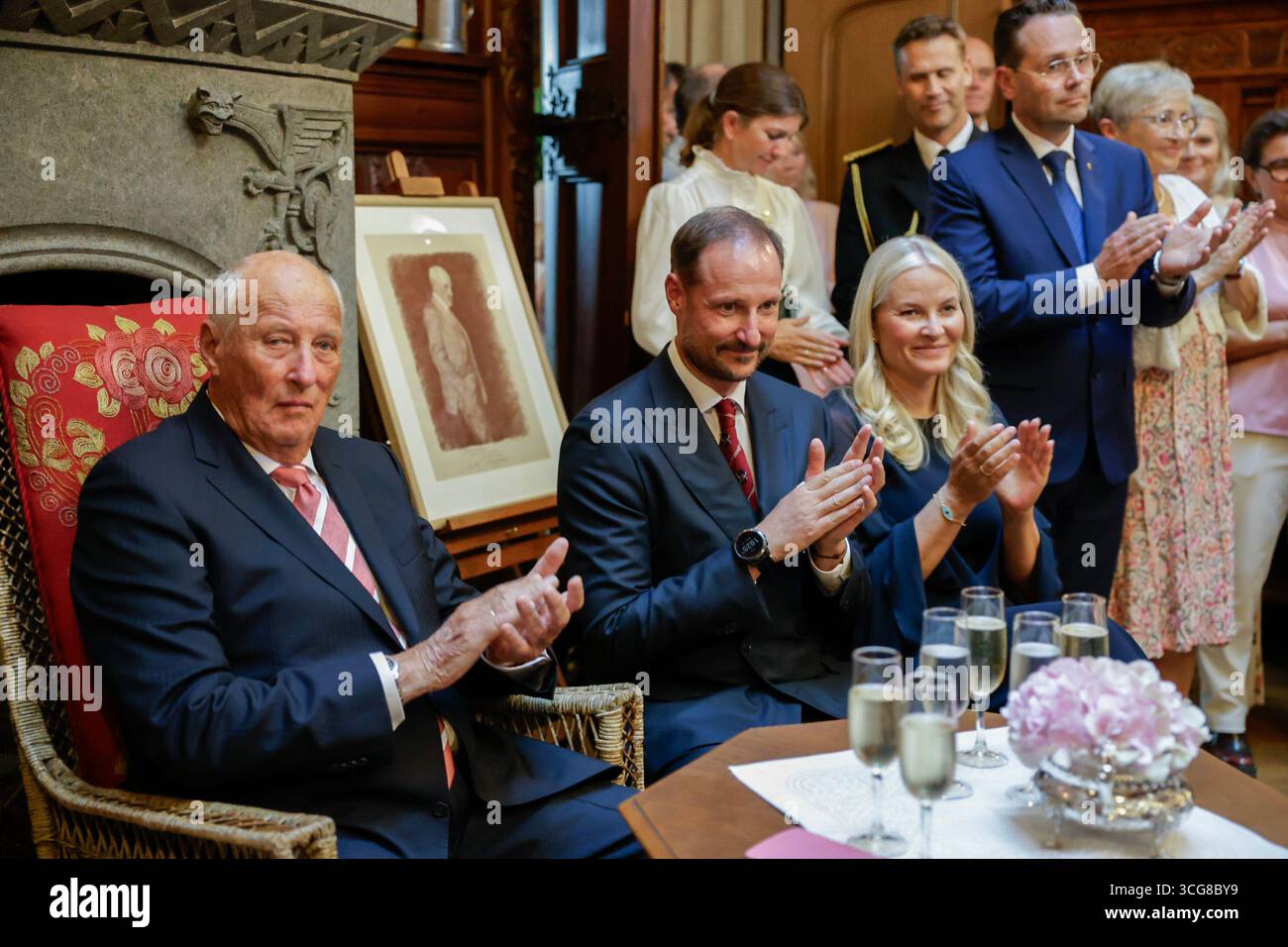 Bergen 20250826. King Harald, Queen Sonja, Crown Prince Haakon and ...