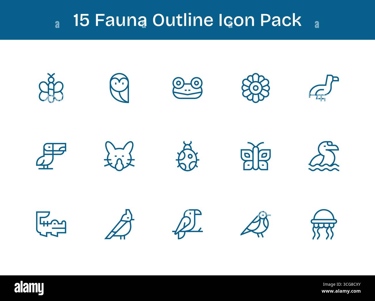 Explore 15 Outline-style vector icons inspired by Fauna. Perfect for web and app interfaces ...
