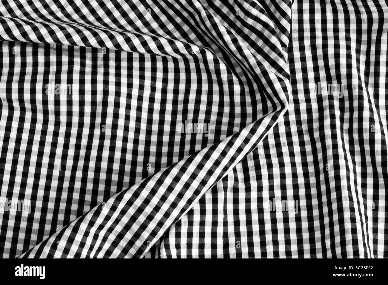 Plaid fabric texture square Black and White Stock Photos & Images - Alamy