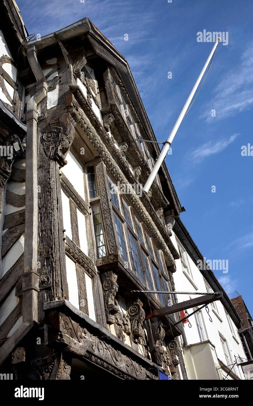 Harvard House architectural detail, Stratford upon Avon Warwickshire ...