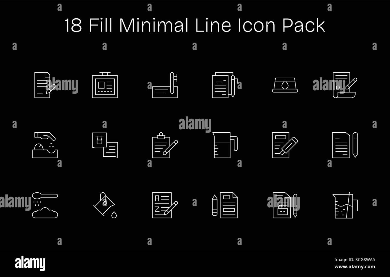 Explore 18 Minimal Line-style vector icons inspired by Fill. Perfect for web and app interfaces ...
