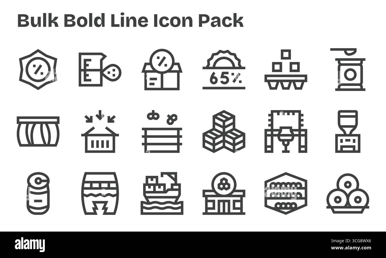 Trade optimization vector icons Black and White Stock Photos & Images ...