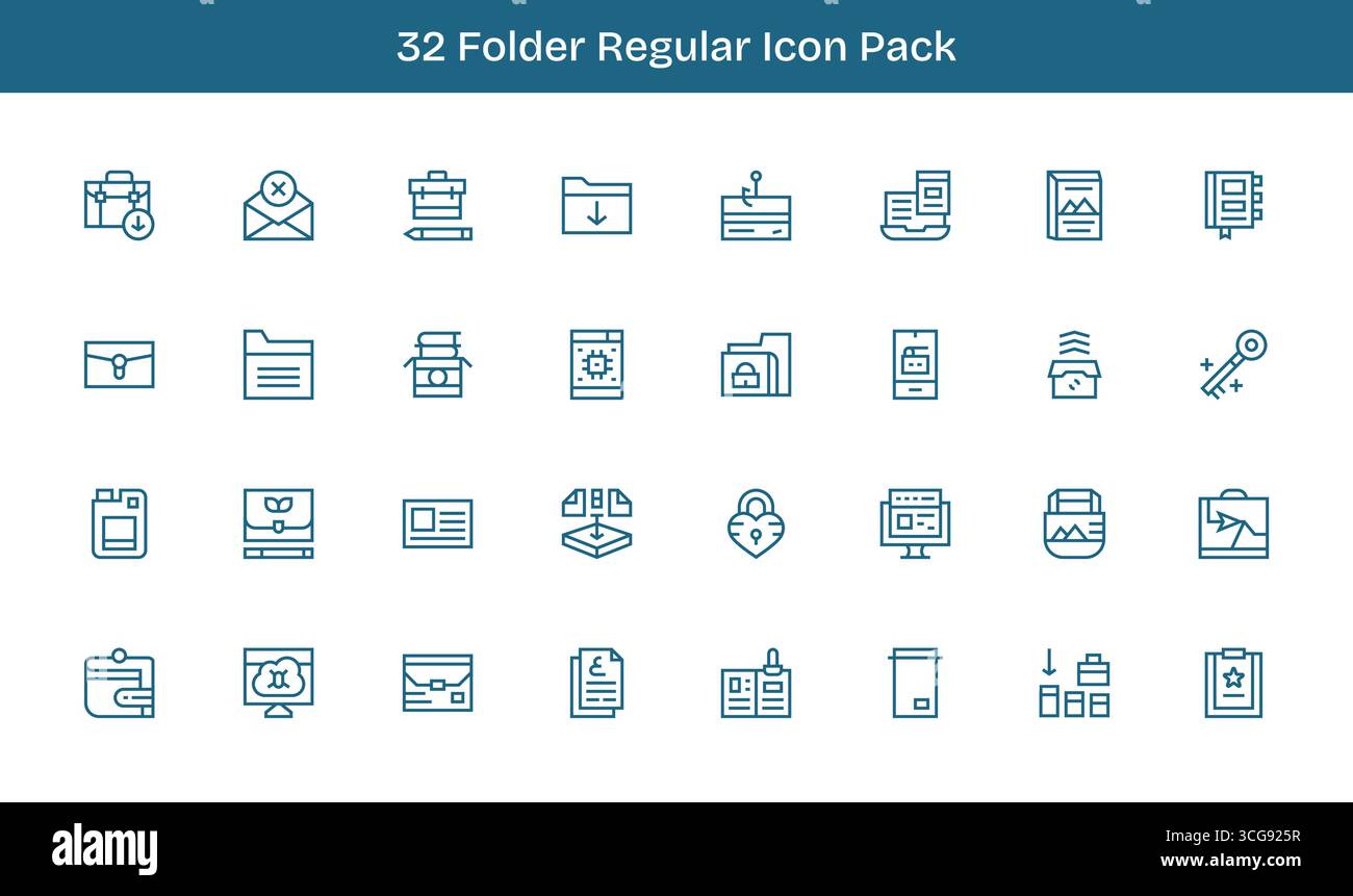 Download 32 scalable Regular Line icons designed for Folder, suitable ...