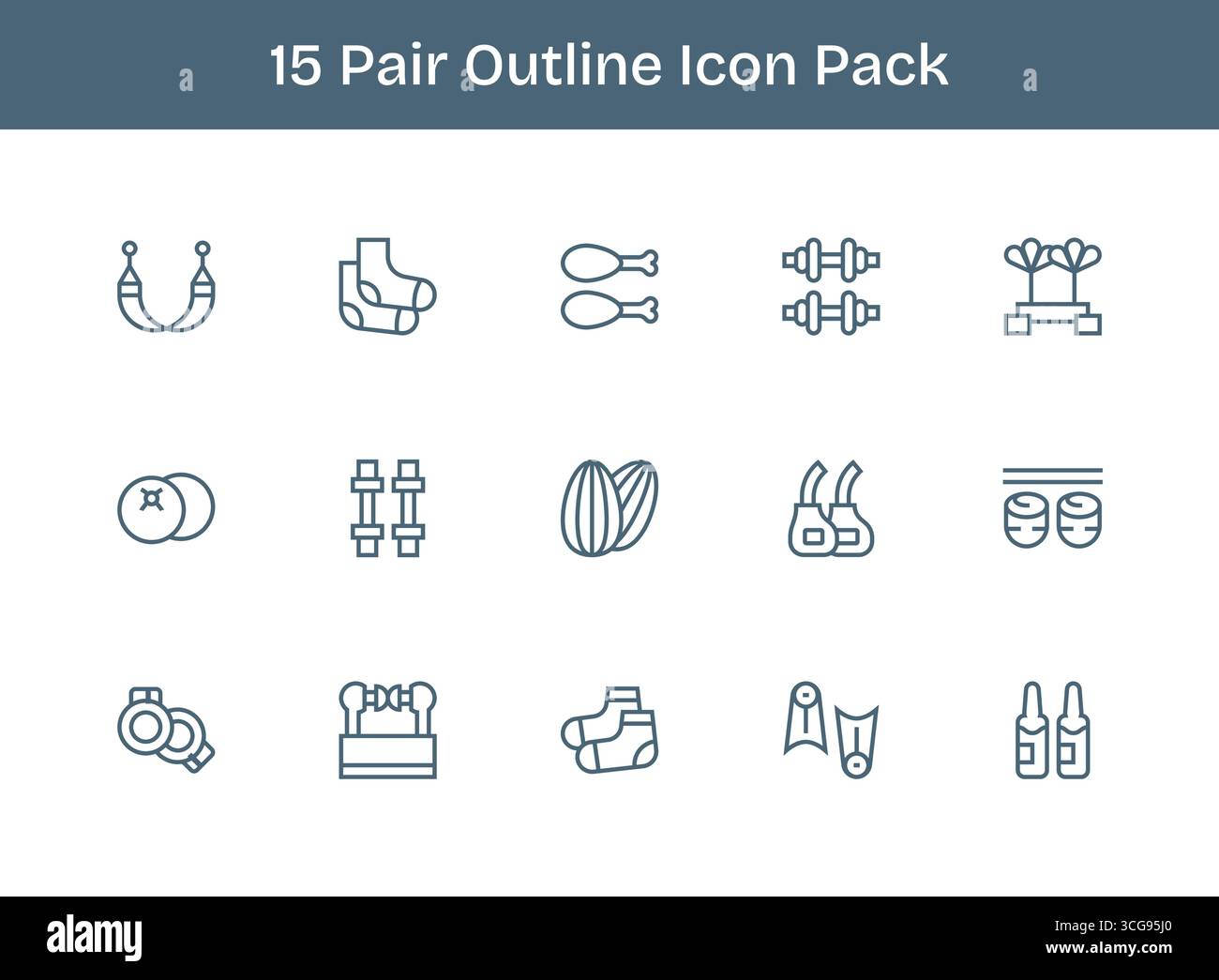 Professionally designed 15 icons in Outline style, capturing the ...
