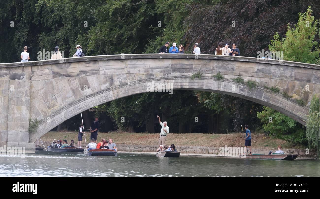 King’s College Bridge on the River Cam, Cambridge on 22nd August, 2025 ...