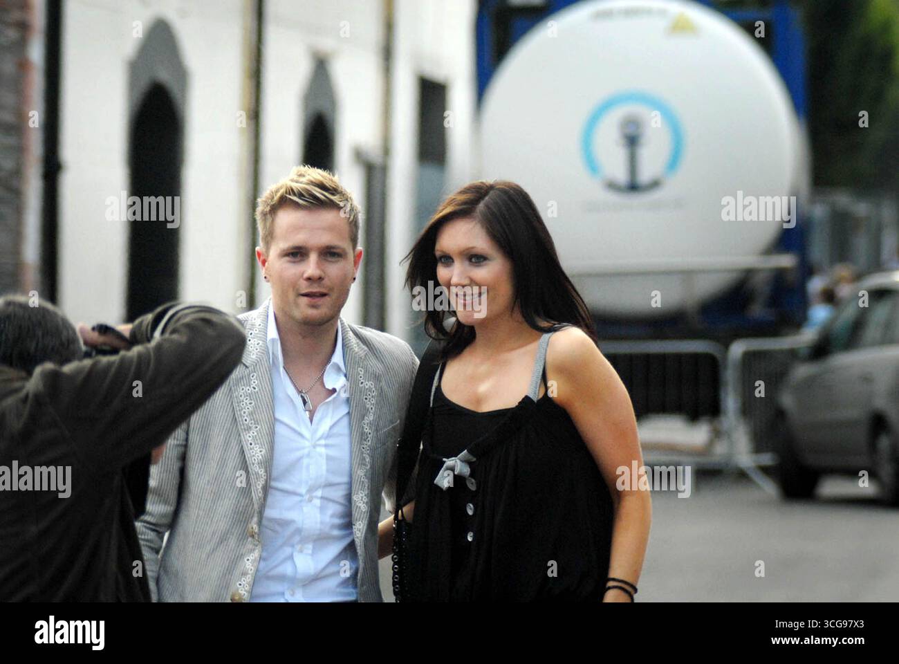 Nicky Byrne of Westlife and wife Georgina arriving at the Justin ...