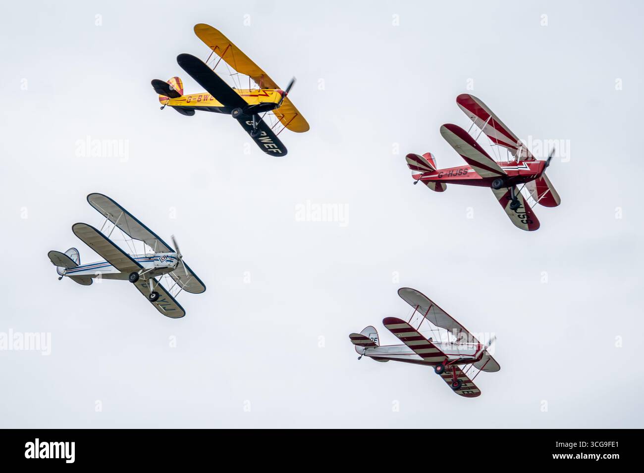 IWM Duxford Summer Airshow Stampe Formation Team Stock Photo - Alamy