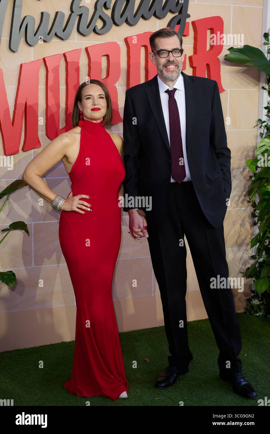 London, UK . 21 August, 2025 . Ingrid Oliver, Richard Osman pictured at ...