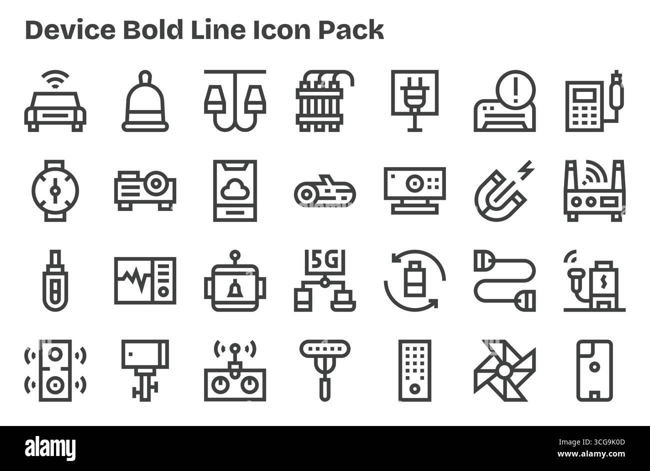 Professionally designed 28 icons in Extra Bold Line style, capturing ...