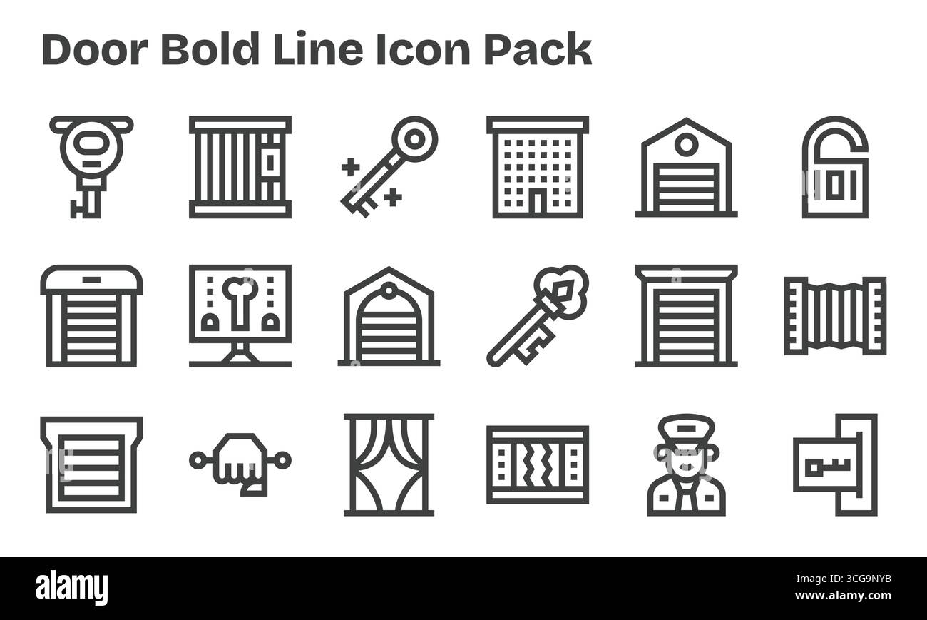 Professionally designed 18 icons in Bold Line style, capturing the ...