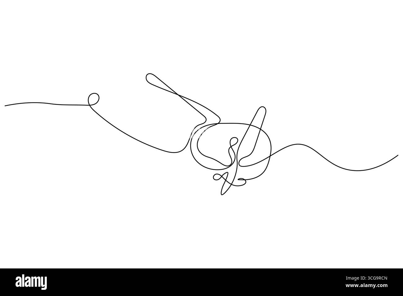 Simple ball pen one line art minimal outline vector design Stock Vector ...