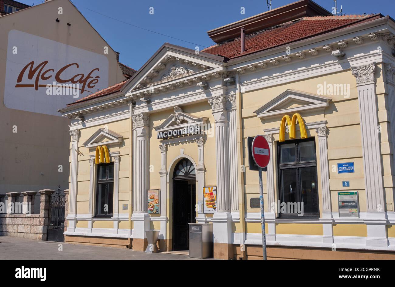 Historic building converted into a McDonalds fast food restaurant on ...