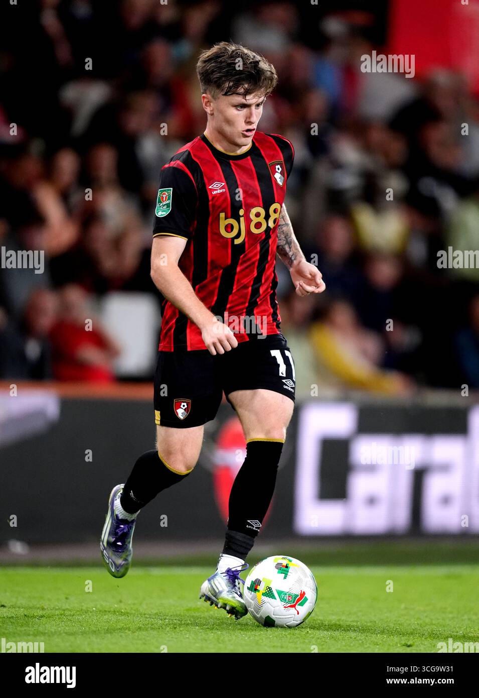 Bournemouth's Ben Gannon-Doak during the Carabao Cup second round match ...