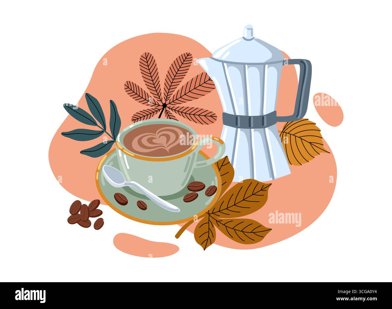 Geyser coffee maker hand Stock Vector Images - Alamy